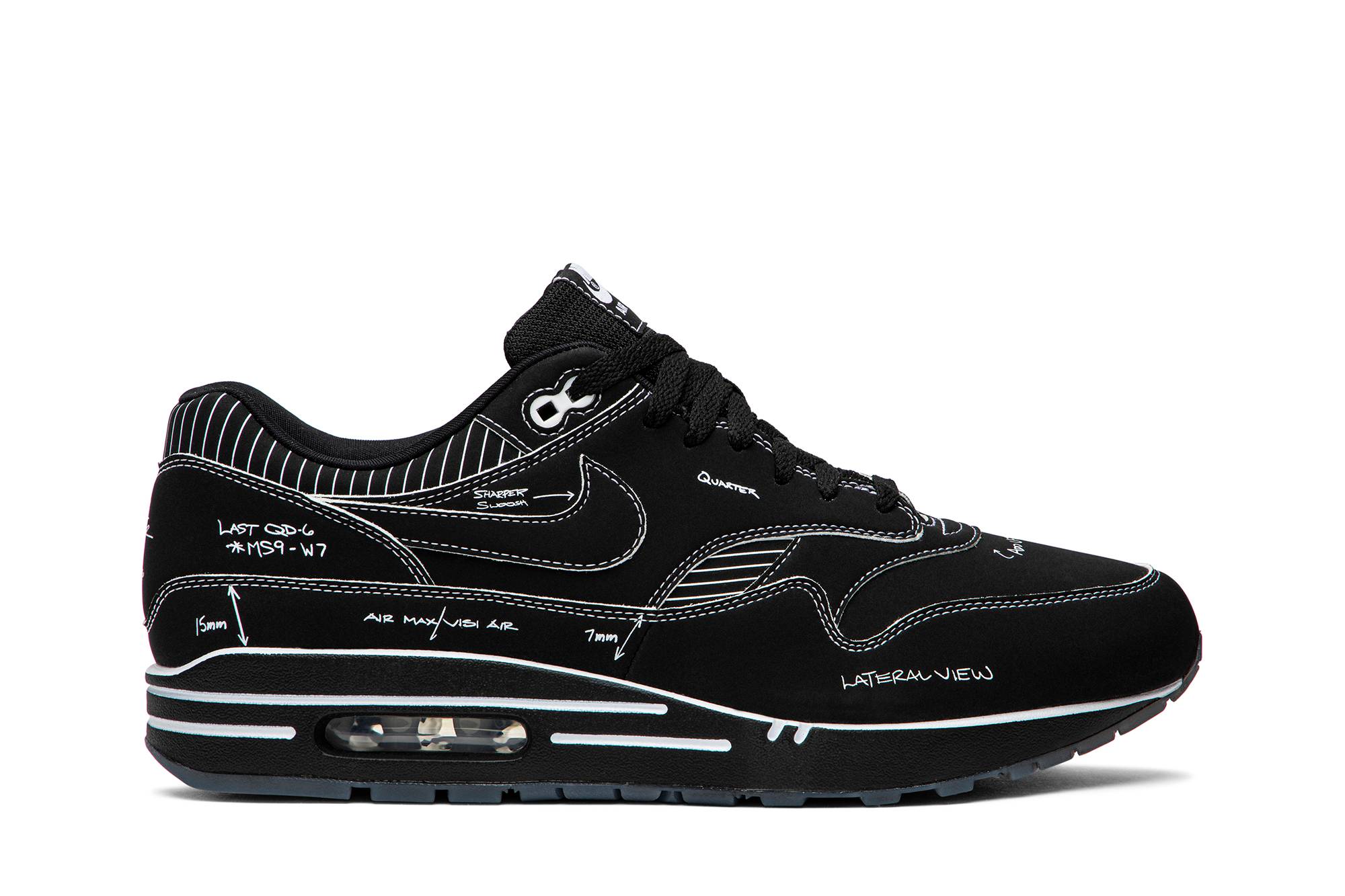 Nike Air Max 1 ‘Tinker Sketch to Shelf – Black Schematic’ CJ4286-001 ...